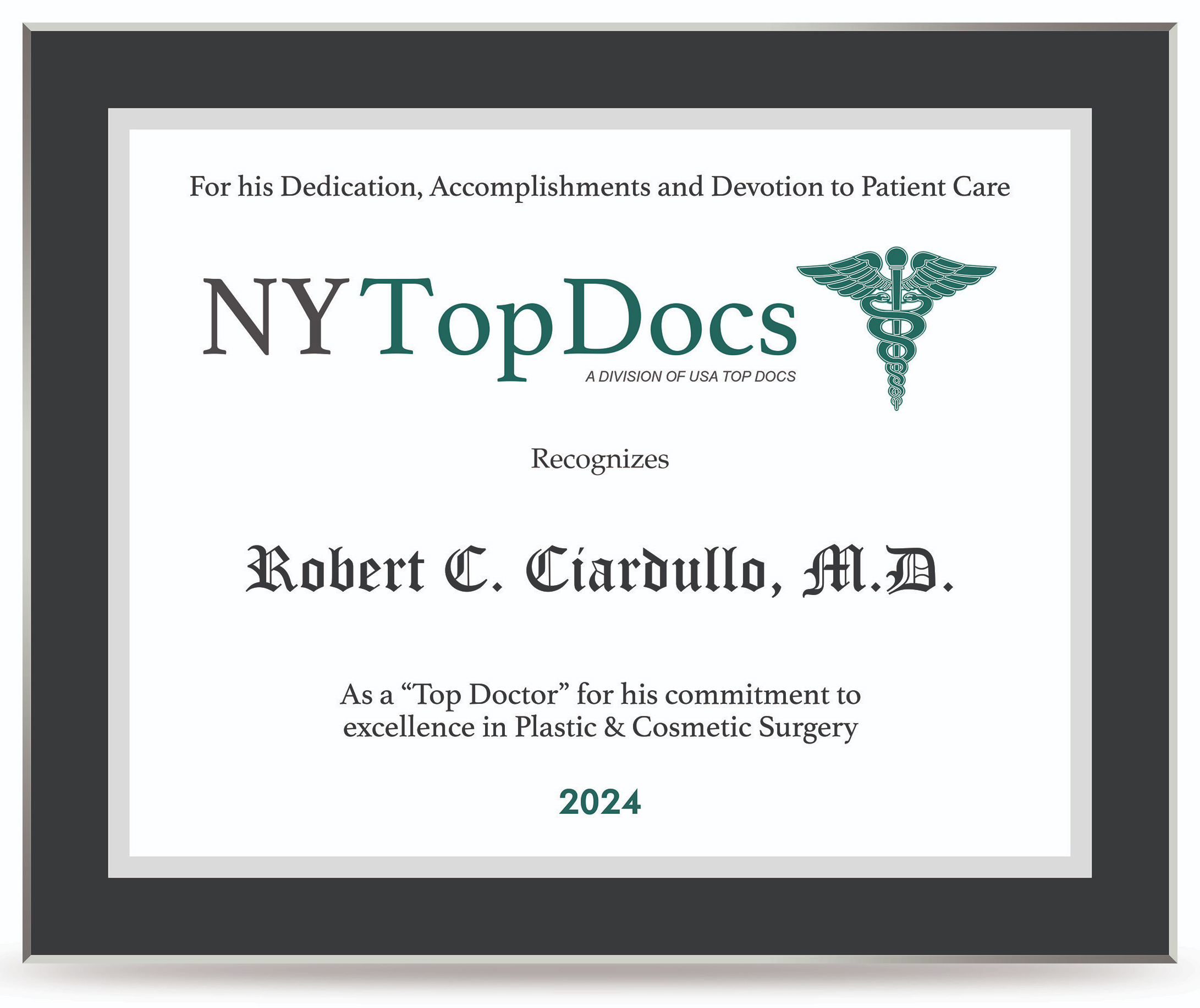 Accomplishments - Dr. Ciardullo Rhinoplasty